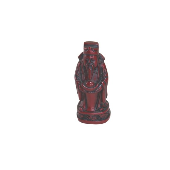 Accents | Chinese Wise Man Lu Luk Red Resin Figurine 9134 | Poshmark